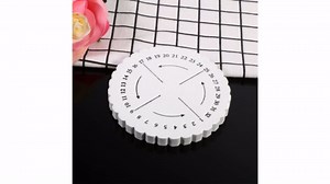 GOTOTOP 2 Pieces Round Braided Disc Kumihimo Beading Cord Braided Disc Braided Plate for DIY Fine Thread Wire with Kumihimo Beads, White(S-Circle and)