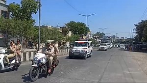 DSP City, Hoshiarpur, leading area domination and visible police presence on Holi eve to ensure safety and peace. #HoliSafety #PolicePresence #SafeCelebration | Hoshiarpur Police