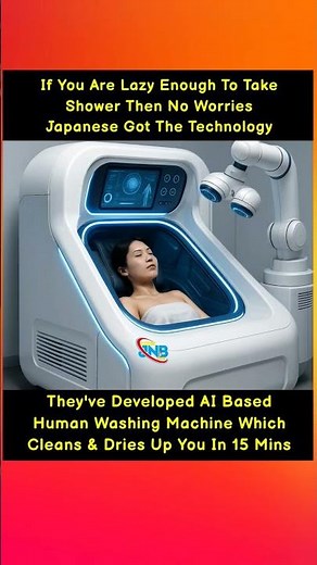 Japan has unveiled a futuristic **“Human Washing Machine”** that can completely clean and dry a