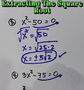 161K views · 5.1K reactions | Grade 9 Mathematics: Quadratic Equation by Extracting The Square Root #mathtutor #mathreview | Mathematics Tutorial | Facebook