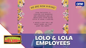76K views · 721 reactions | Batangas dessert shop looking for elderly employees #AfternoonDelight | A dessert shop in Lipa, Batangas went viral for its job posting seeking elderly employees. | via #MOJO Julie Baiza | ONE News | Facebook