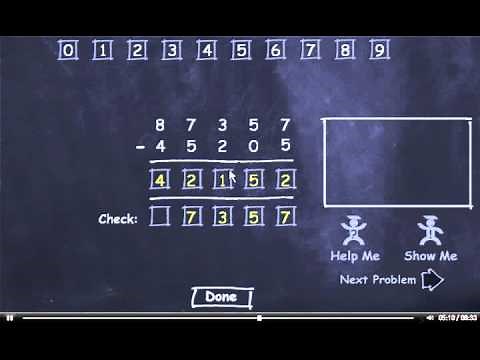 Learn How to Subtract Five Digit Numbers