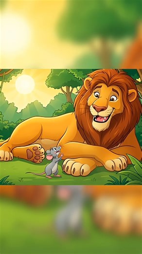 Lion and Mouse #cartoon #animation #stories #tranding