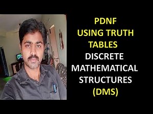 Principal Disjunctive Normal Form || PDNF|| Solved Examples || WITH USING TRUTH TABLE | DMS|MFCS