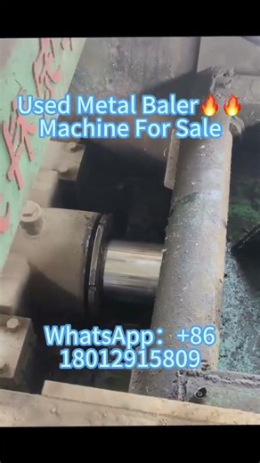 Elevate professional metal recycling with this industry-grade used hydraulic baler