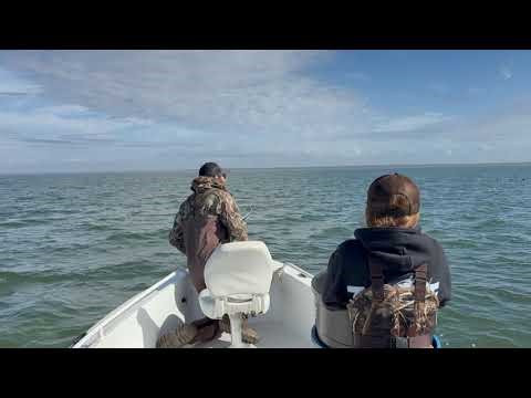 Duck Hunting in the Waterfeather layout boat