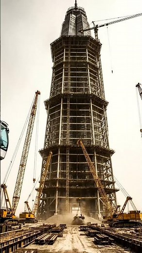 🏗️ Building Giants: Inside a Massive Skyscraper Construction Site