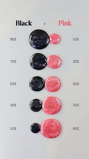 Obsessed with these stunning Black Pink Color Mixing Shades 🎨 😍 #colormixing #painting #colors #blackpink #black #pink | Mini Art Zone