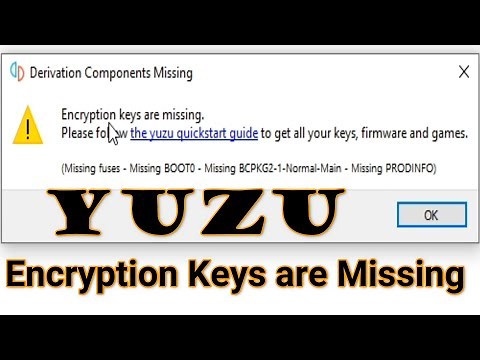 How to Fix Encryption Keys are Missing For Yuzu (Missing Derivation Components)