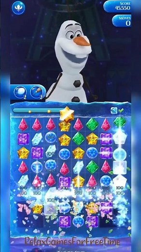 Disney Frozen Free Fall Games - Level 11 gameplay cute match 3 logic puzzle casual mobile game
