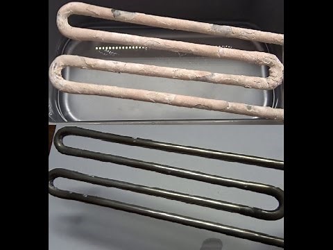 Cleaning a heating element with vinegar