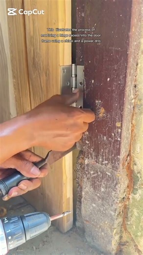 great 👍 trick process of mortising a hinge recess into the door frame#wood #tools #shortsfeed