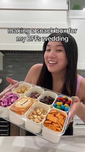 making a snack box for my best friends wedding 💕 — #snackbox #snacklebox #snack #candy #packing