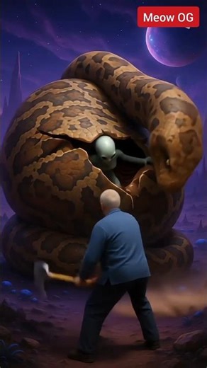 “Alien Discovers Giant Snake Belly 😱👽 | Shocking Jungle Rescue Mission #Shorts #funny