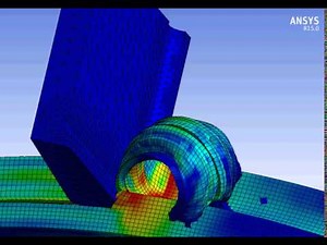 Ansys Workbench explicit dynamics cutting of convex AlSi 1045 workpiece example 18