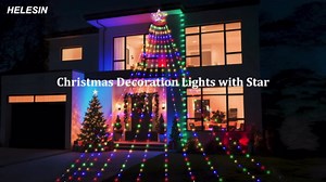 26.25FT 906LED Christmas Decorations Waterfall Lights Outdoor, Large Christmas String Light wth 8 Lighting Modes, Remote Control Hanging Fairy Lights for Holiday Xmas Tree Patio Yard Decor, Multicolor
