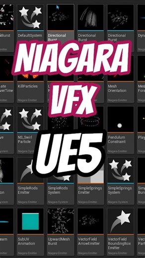 Tipos de Efeitos (VFX) e Templates Unreal Engine 5 Niagara #unrealengine #ue5 #unity #godot #gamedev