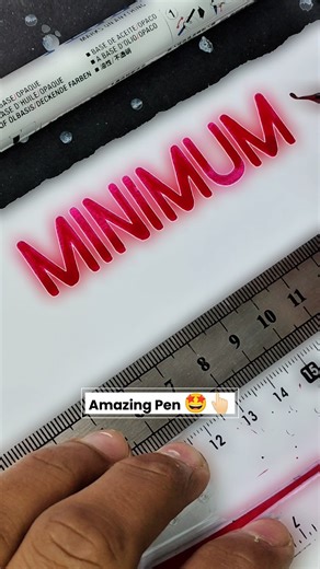 MINIMUM using Round Nib Pen 🖊️ | Computer Handwriting (neon style )#calligraphy #shorts
