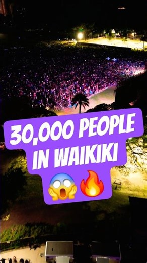 30,000 People in Waikiki Shell 😱 Fiji Tribute Concert Drone View