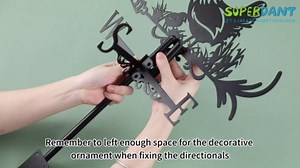 SUPERDANT Sun and Moon Weathervane Totems Weather Vane for Yard Metal Wind Vanes Roof Mount for Outside Garden Black Weathervanes Farmhouse Farm Barn Sheds Patio Outdoor Decorations Gifts