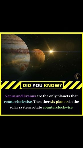 Did You Know? Only 2 Planets Rotate Backwards! 🌍🪐 #didyouknow