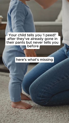 You look down. Wet pants. A small puddle on the floor. They’re so proud to tell you. But they tell you AFTER. Never before. Here’s what’s really happening: They’re learning in phases. Stage 1: They don’t notice at all. Stage 2: They notice AFTER it happens. Stage 3: They notice WHILE it’s happening. Stage 4: They notice BEFORE and can hold it. Your child announcing after the fact? That’s Stage 2. It’s actually progress. Their brain is starting to link the sensation with the action. They just can