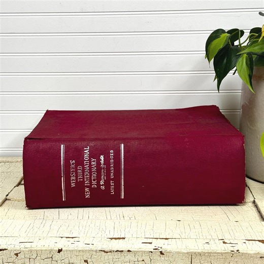 Vintage Webster's Dictionary 1968: Red Unabridged English Language Book - Etsy