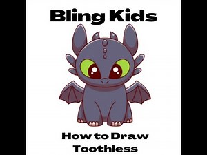 How to Draw Toothless the Night Fury from How to Train a Dragon