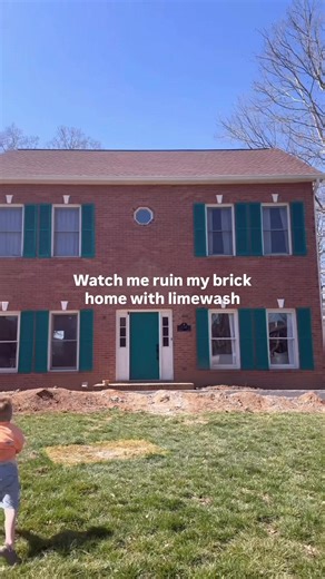 Did I ruin it 🫣 honestly.. this is in my top 3 DIYs I’ve ever done. I had no clue what I was getting myself into but it was so worth it. #diyproject #homeimprovement #homeexterior #fixerupper #limewash