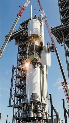 The of a SpaceX Falcon 9 Rocket on the Launch Pad #spacex