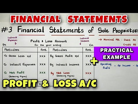 #3 Financial Statements - Profit and Loss A/c with Practical Example - Class 11 - By Saheb Academy