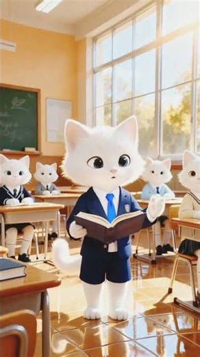 Black cat birth white kittens | invideo love ai cat #emotionalstory #catlovers part 2