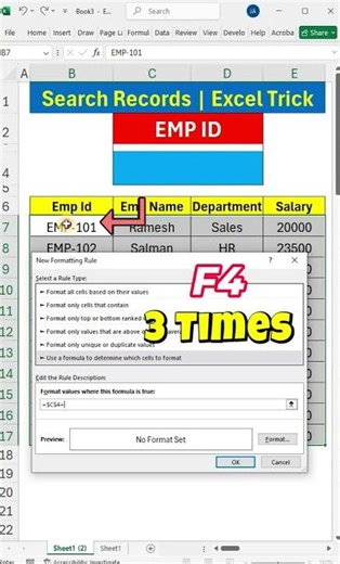 Don't highlight manually in Excel‼️Instead Use Amazing Trick #exceltips #exceltricks #shorts #excel