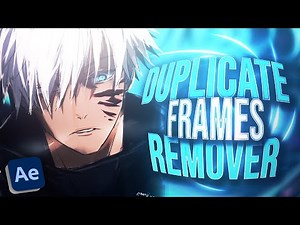 Remove Duplicate Frames in ONE Click / After Effects Script for Anime Edits