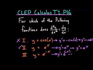 CLEP Calculus: First and Second Derivatives