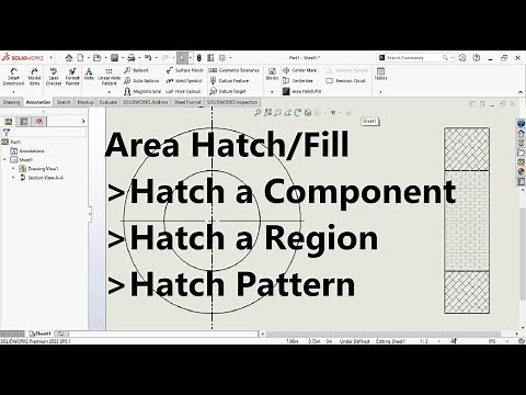 How to use Solidworks area hatch fill feature?
