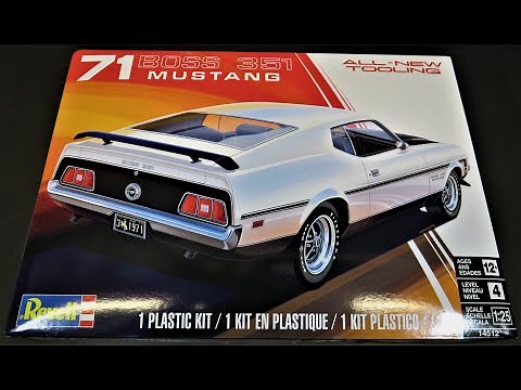 FIRST LOOK! 1971 Ford Mustang Boss 351 1/25 Scale Model Kit Review Revell USA ALL NEW 2023 Unboxing
