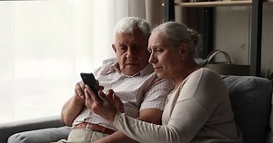 Friendly Retired Family Couple Sit On Stock Footage Video (100% Royalty-free) 1082309596 | Shutterstock
