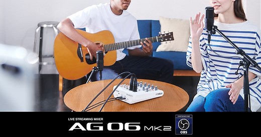 AG06MK2 6-Channel Loopback Audio USB Mixer - Yamaha USA
