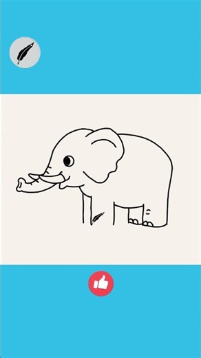 How to Draw a Stylized Elephant Easy and Simple Beginner Drawing #lidoartworks