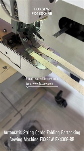 Automatic String Cords Folding Bartacking Sewing Machine