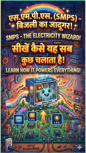 Switched-Mode Power Supply (SMPS) Explained in 30 second in animation.#electronics #electronic #elec