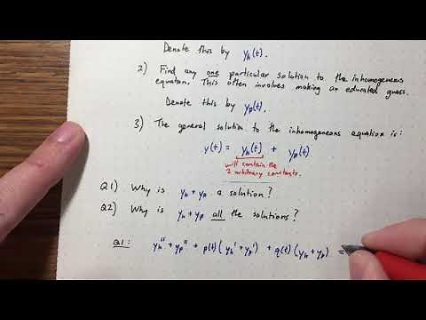 Lecture 17 - Inhomogeneous 2nd order linear ODEs