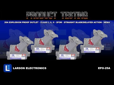 20A Explosion Proof Outlet - Class I, II, II - 2P3W - Straight Blade/Delayed Action - NEMA