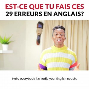 22K reactions · 6.1K shares | 樂 Est-ce que tu fais ces 29 erreurs en Anglais?  Tu veux apprendre l'anglais rapidement ? J’offre une immersion totale en ligne pour les personnes qui veulent d'urgence maîtriser l'anglais à 100%. Pour plus d'informations clique sur le lien en dessous de la vidéo. See you there! :) | KodjoEnglish | Facebook