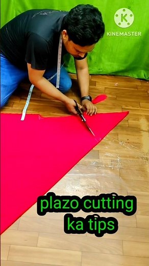 umbrella plazo cutting ka bilkul aasan tarika🌹 अंब्रेला प्लाजो कटिंग #shortsfeed #saving #viral