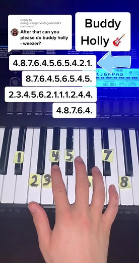 Easy Piano Tutorial: Buddy Holly Instrumental Riff