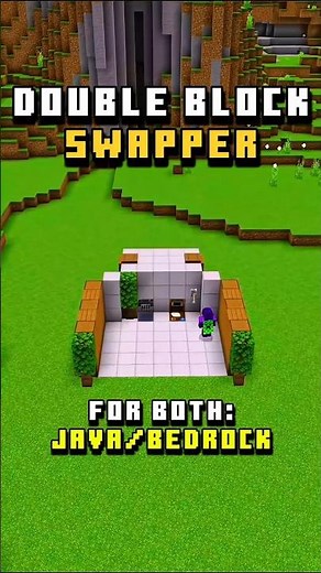 Easy Double Block Swapper 🔃 in Minecraft || minecraft redstone builds #shorts #minecraft