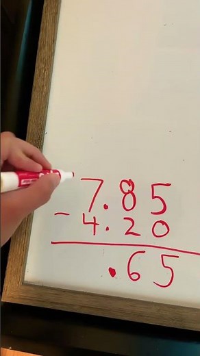 Math Antics: Decimal Subtraction Example 9-21-22