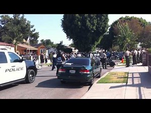 Mongols Motorcycle Gang Party Shut Down In South Gate (HD)